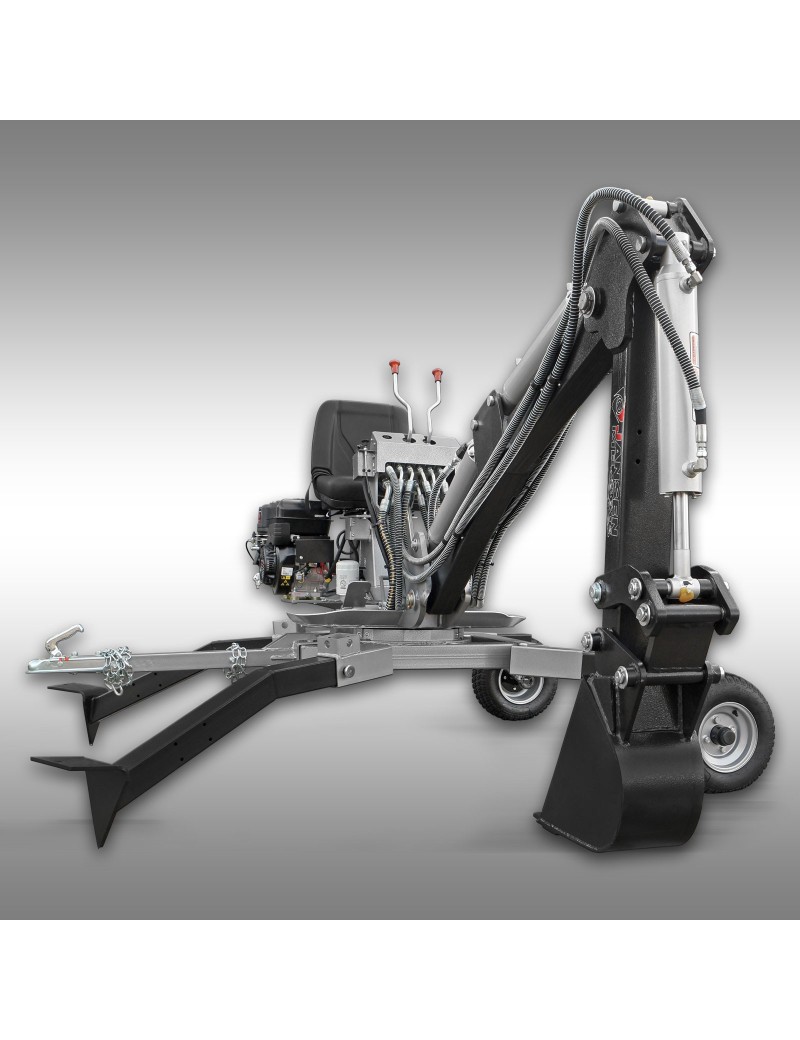 Mini-pelle araignée MB-360° essence + godet 20cm 360° Jansen