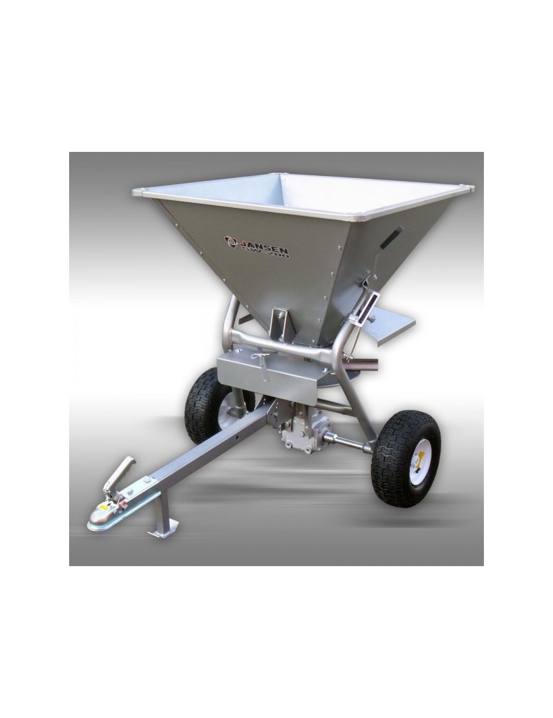 Épandeur à engrais, saleuse 200 litres tractable Jansen